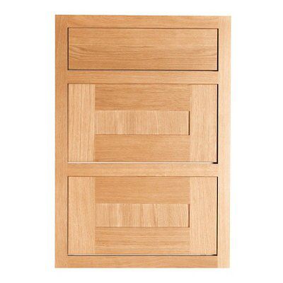 Cooke & Lewis Carisbrooke Oak Framed Shaker Style Drawer front, Set of ...