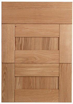 Cooke & Lewis Chesterton Solid Oak Shaker Style Drawer front, Set of 3 ...
