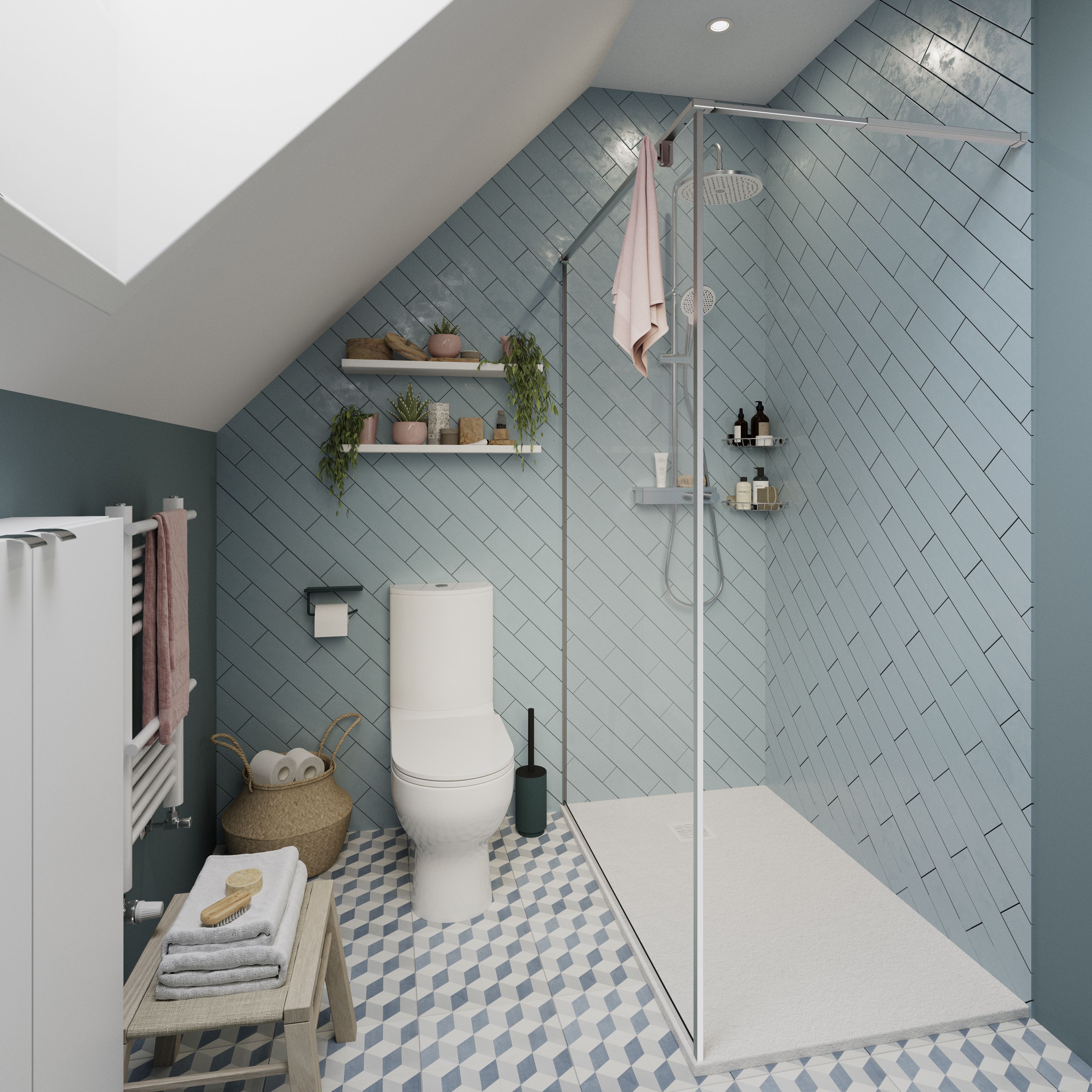 Cooke & Lewis Colwell Rectangular Wall-mounted Bathroom Illuminated ...