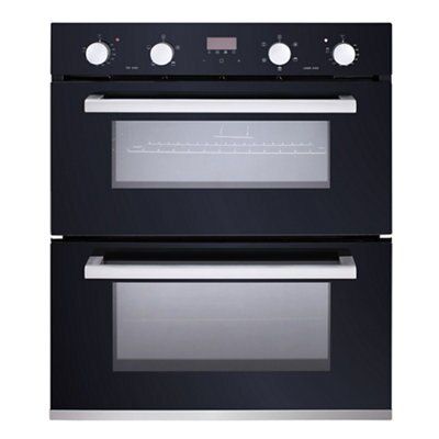 Cooke & Lewis DIOV90CL Integrated Double oven - Black & stainless steel