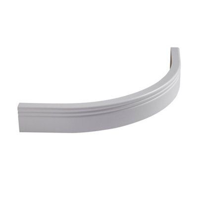 Cooke & Lewis Gloss white Curved External Pelmet, (H)60mm