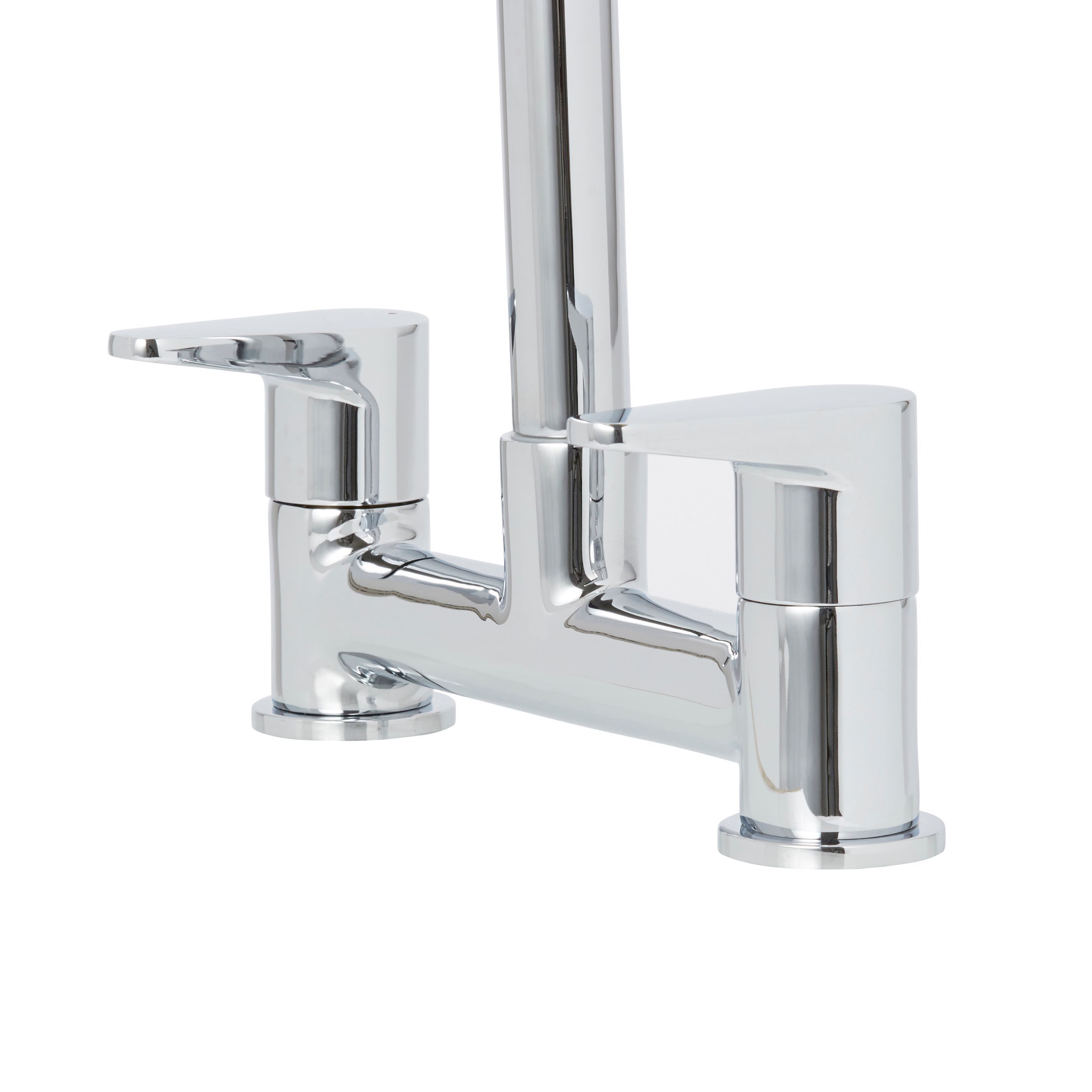 Cooke & Lewis Gordale Chrome effect Kitchen Bridge mixer Tap | DIY at B&Q