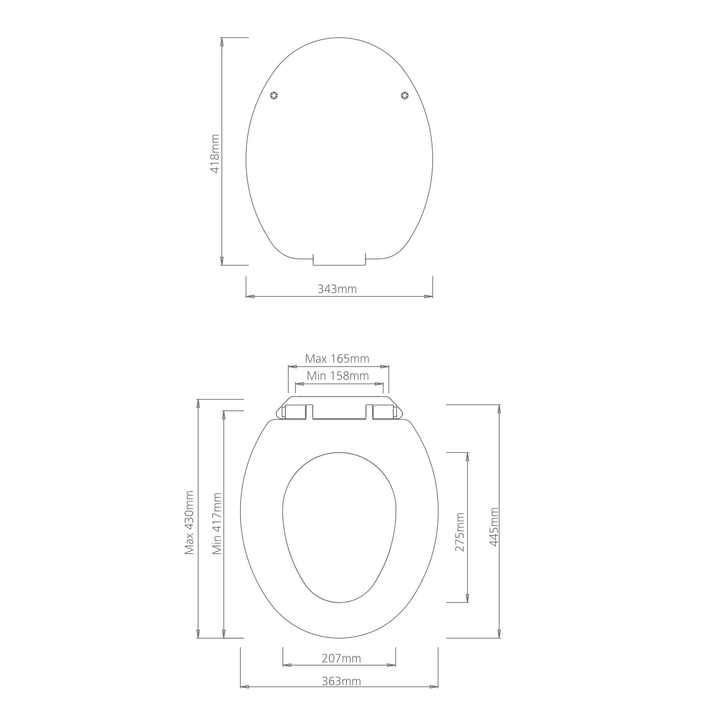 Cooke & Lewis Kapako Classic White Soft close Toilet seat