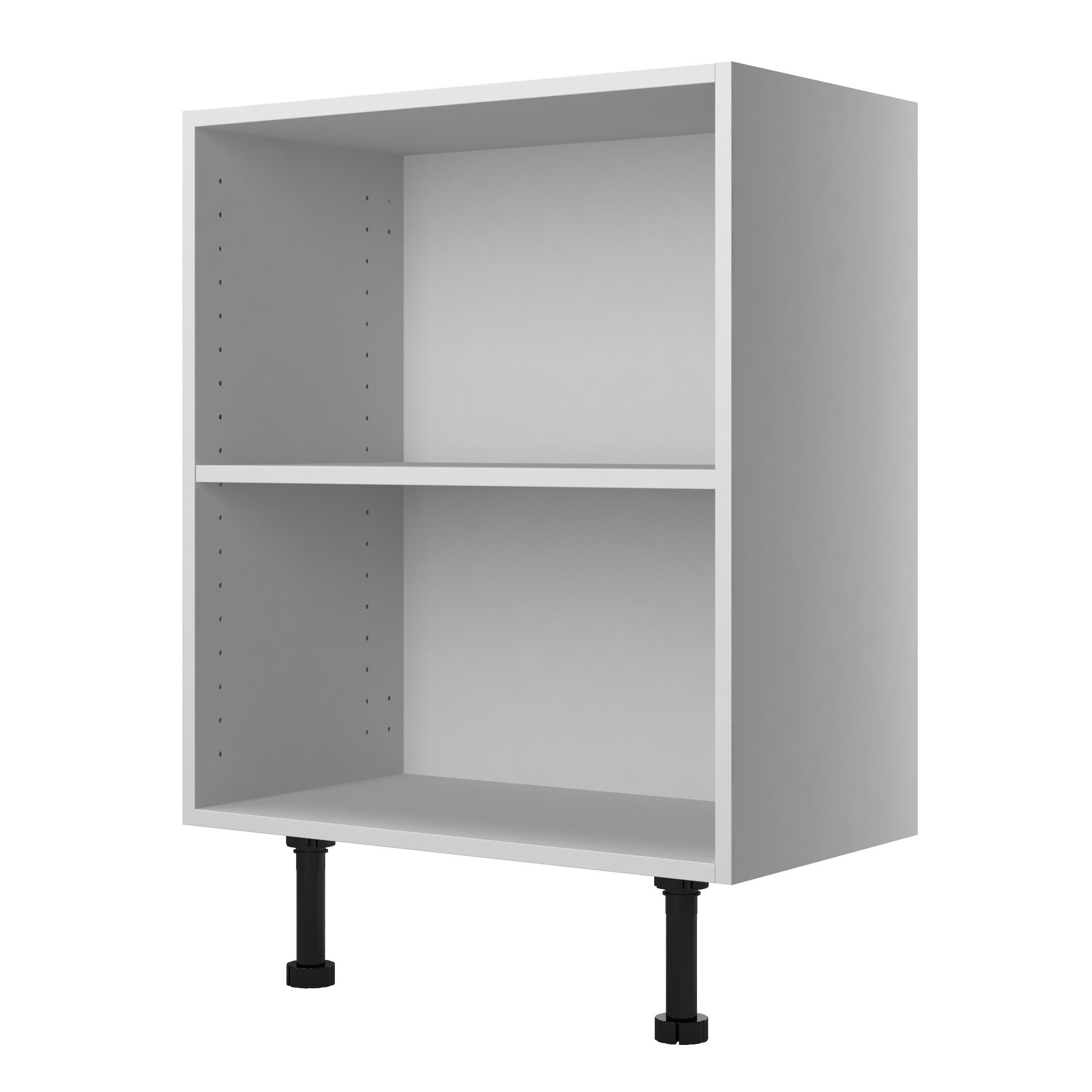Cooke & Lewis Marletti Gloss White Curved Base Cabinet (W)600mm (H ...