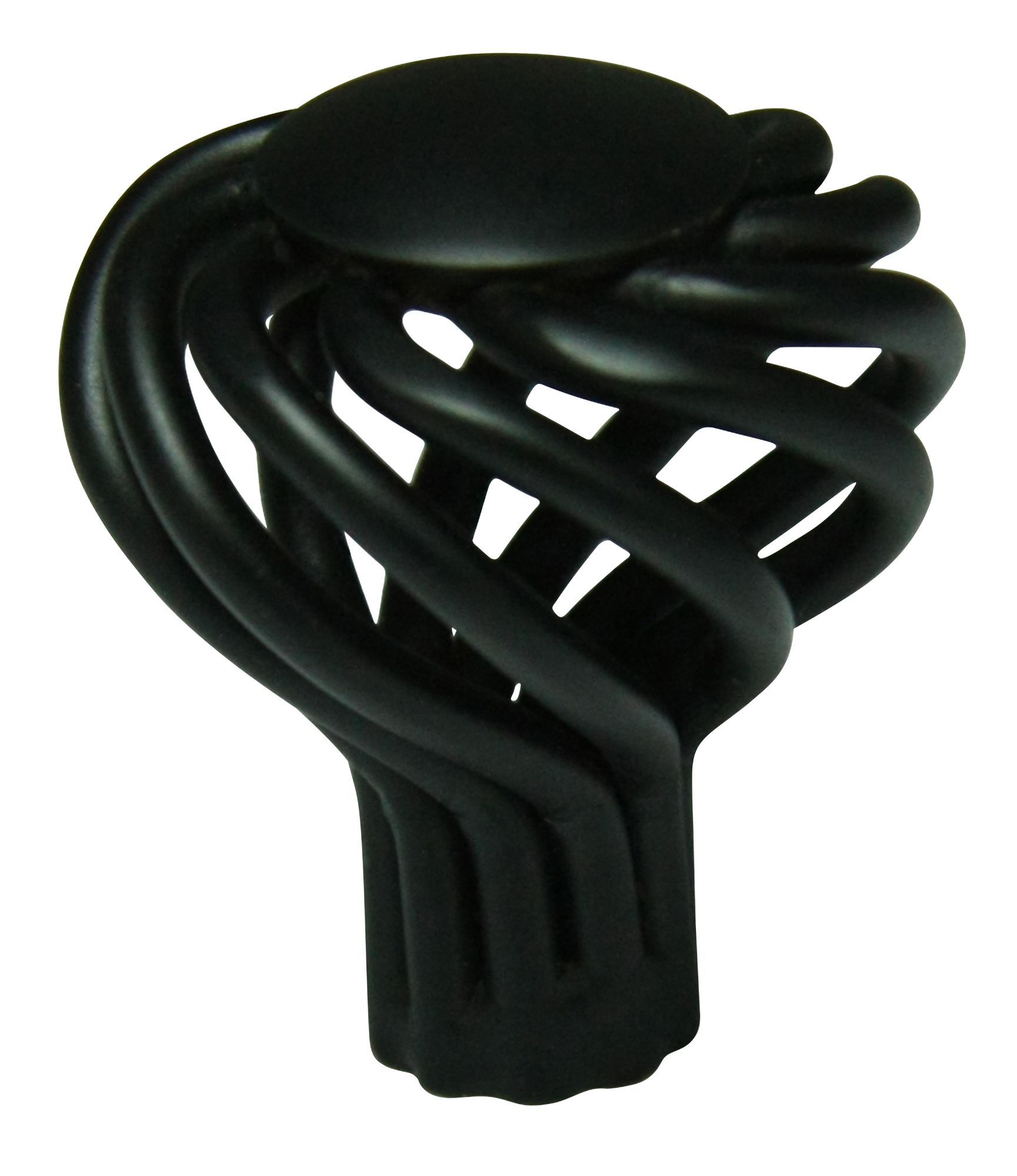 Cooke & Lewis Matt Black Steel T-shaped Cage Cabinet Knob (Dia)32mm