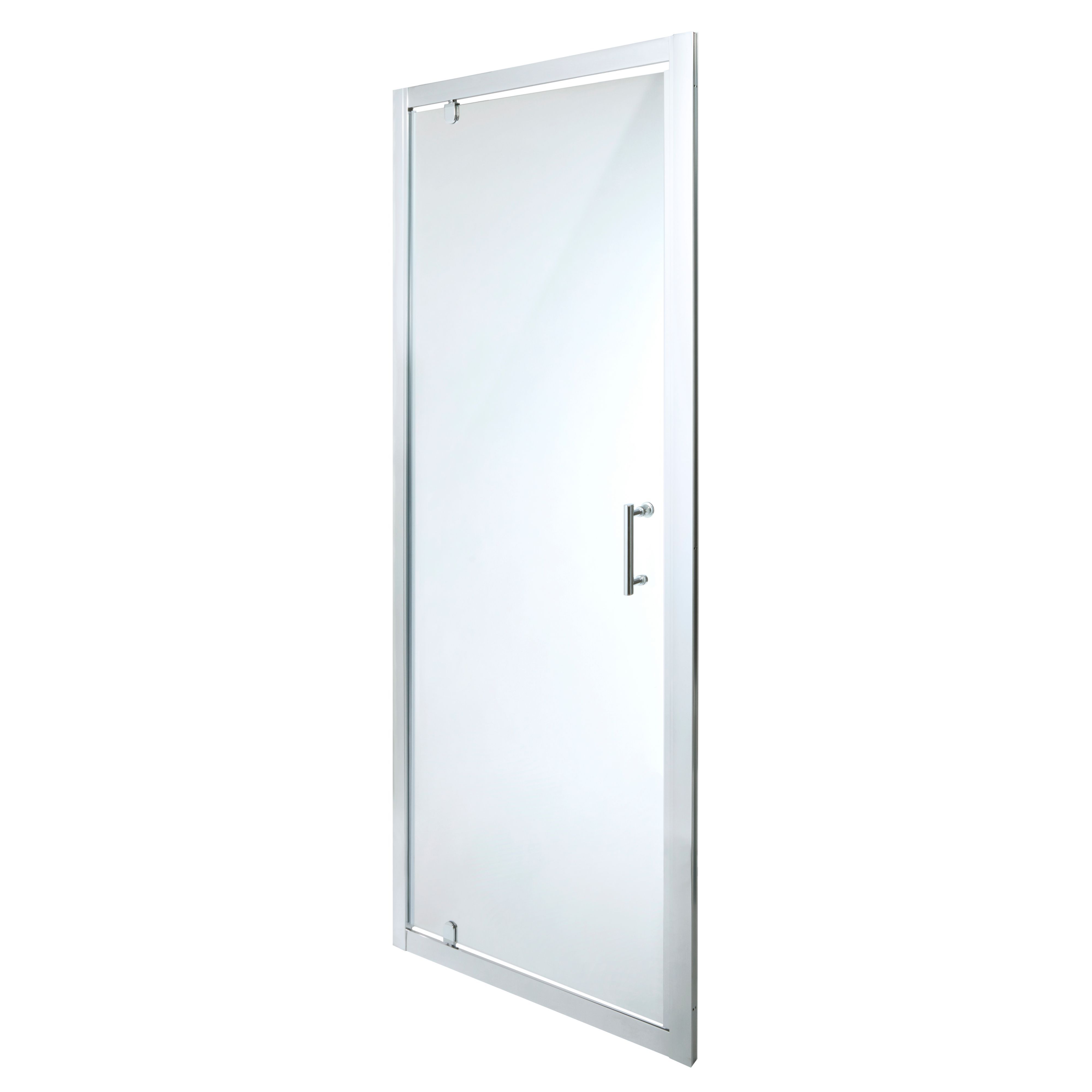 Cooke & Lewis Onega Silver effect Clear Pivot Shower Door (H)190cm (W ...