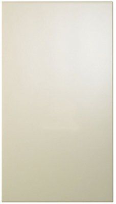 Cooke & Lewis Raffello High Gloss Cream Slab Clad on wall panel (H ...