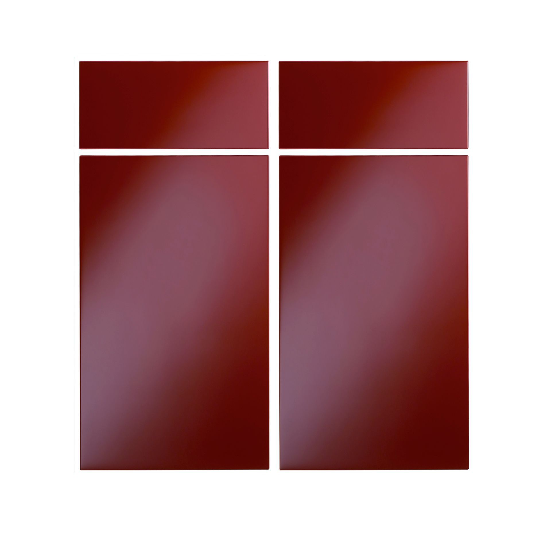 Cooke & Lewis Raffello High Gloss Red Cabinet door, (W)925mm | DIY at B&Q