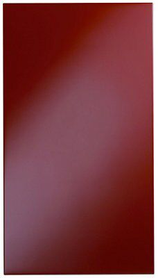 Cooke & Lewis Raffello High Gloss Red Gloss red Slab Tall Cabinet door ...