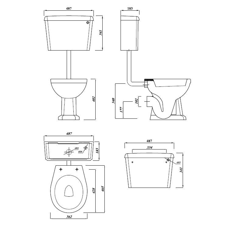 Cooke & Lewis Serina White High-low Toilet with Soft close seat & Low ...