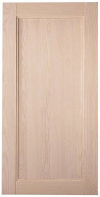 Cooke & Lewis Solid Ash Fridge/freezer Cabinet door (W)600mm (H)1197mm ...