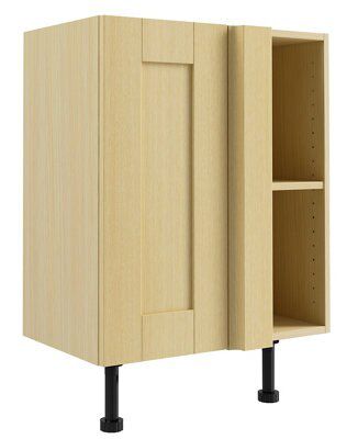 Cooke & Lewis Sorella Oak effect Shaker Corner base cabinet (W)600mm (H ...