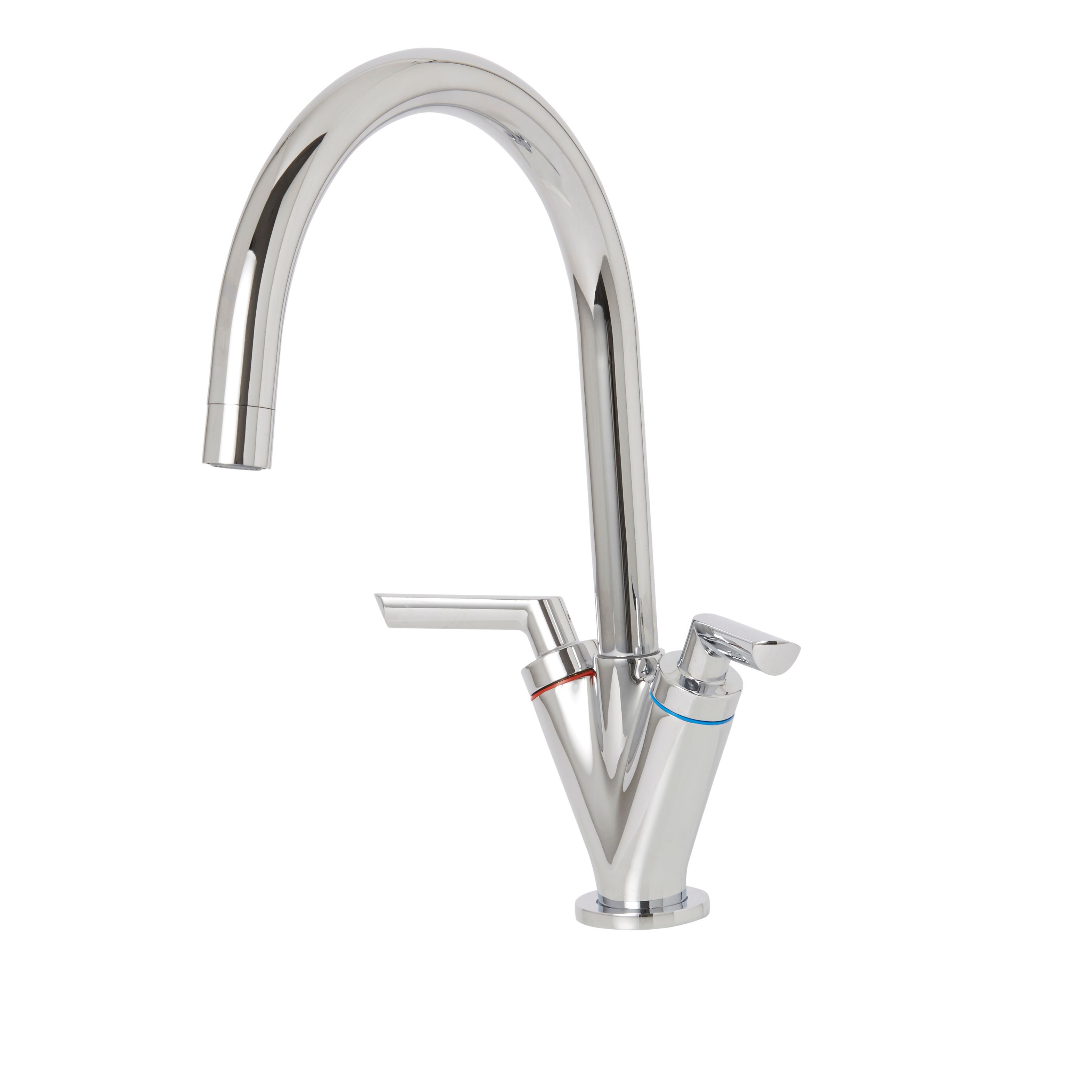 Cooke & Lewis Treur Chrome effect Kitchen Monobloc Tap | DIY at B&Q