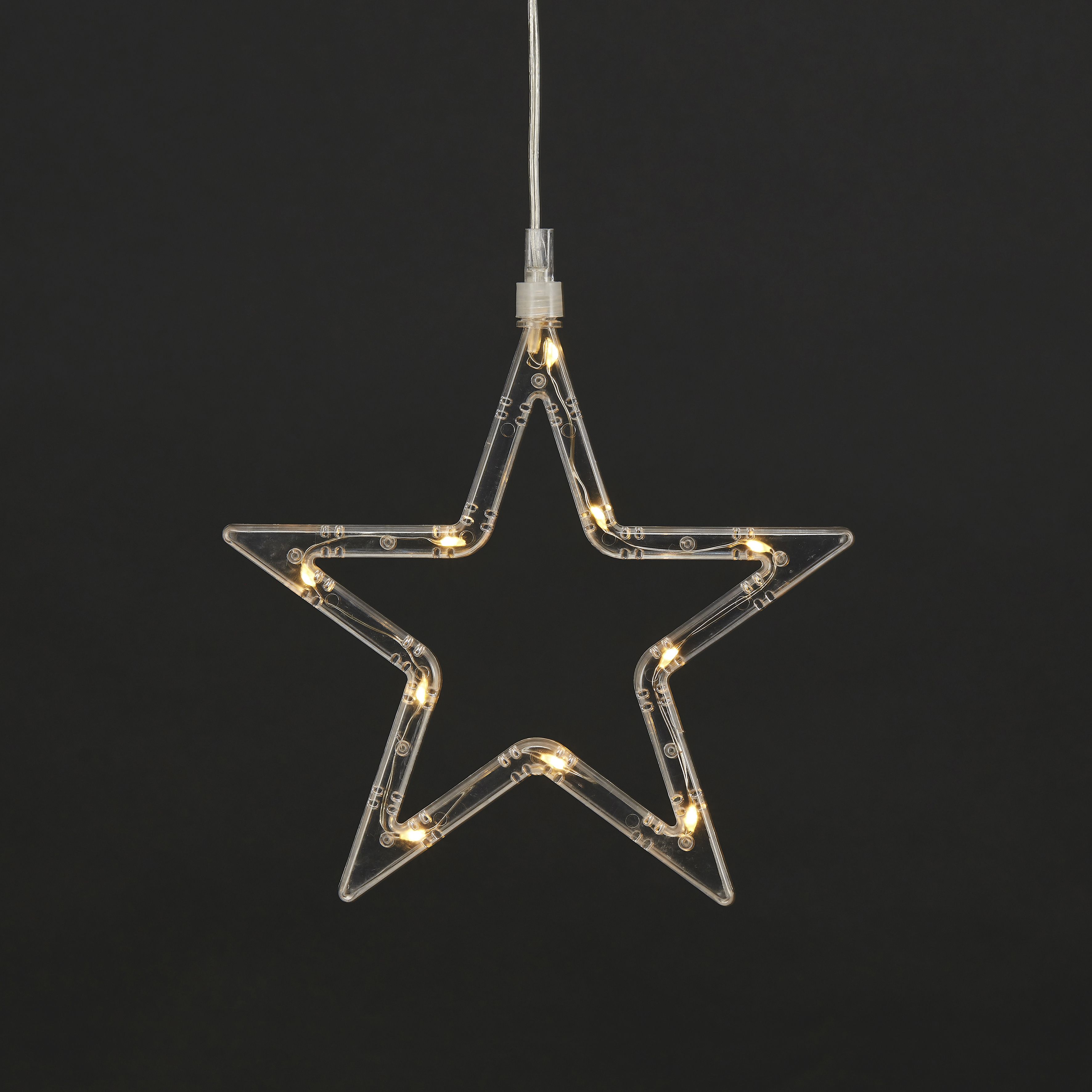 Cool white & warm white Star LED Window light with Clear cable | DIY at B&Q