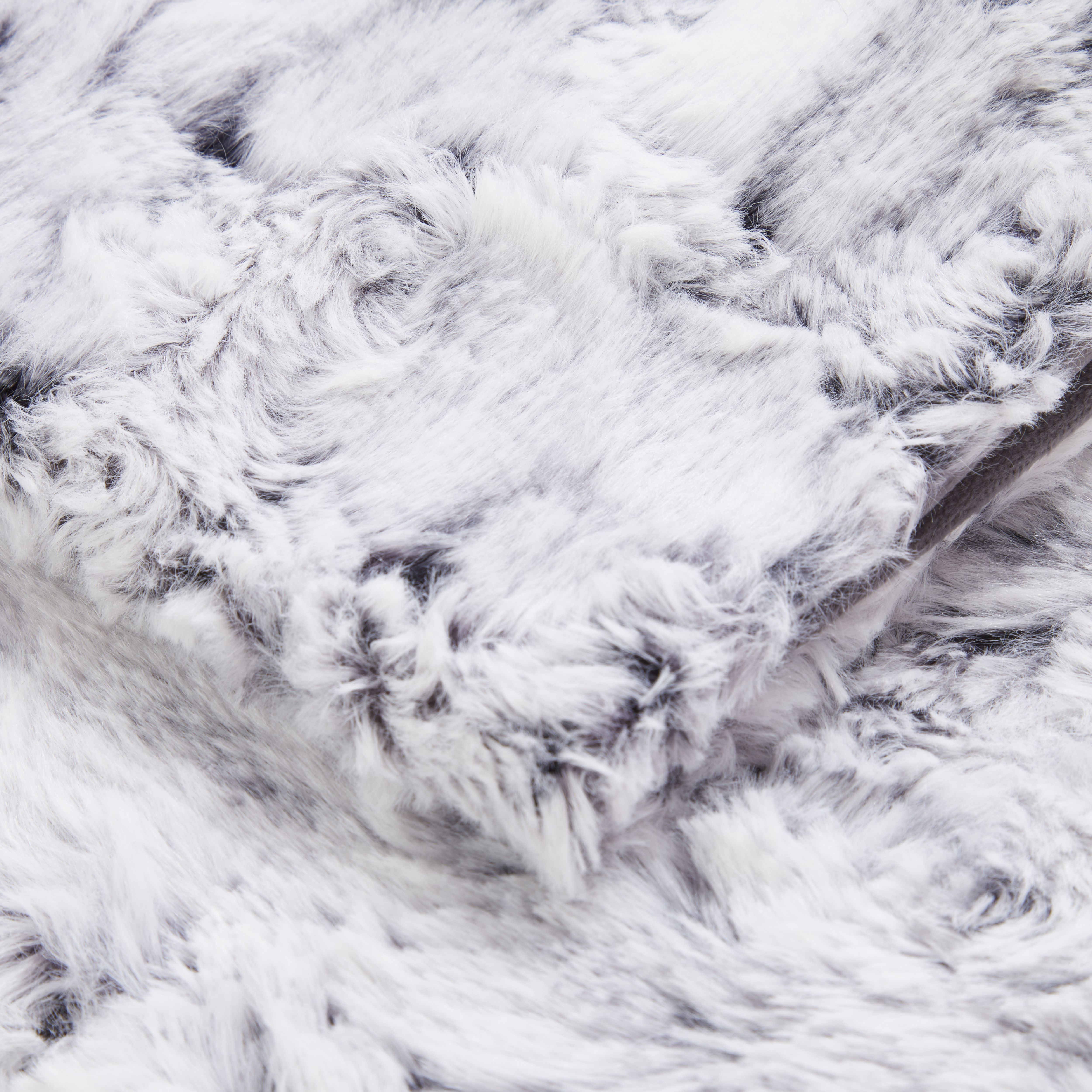 Core Grey Faux fur Velour Throw