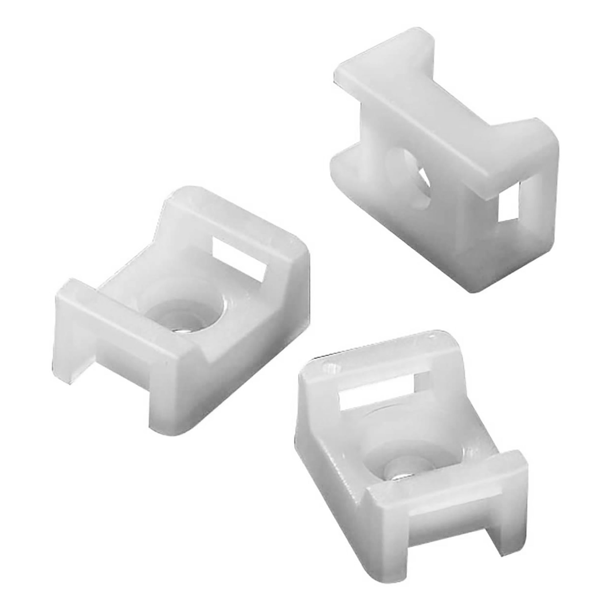 CORElectric White Not self-adhesive Screwable cable tie mount (W)4.8mm ...