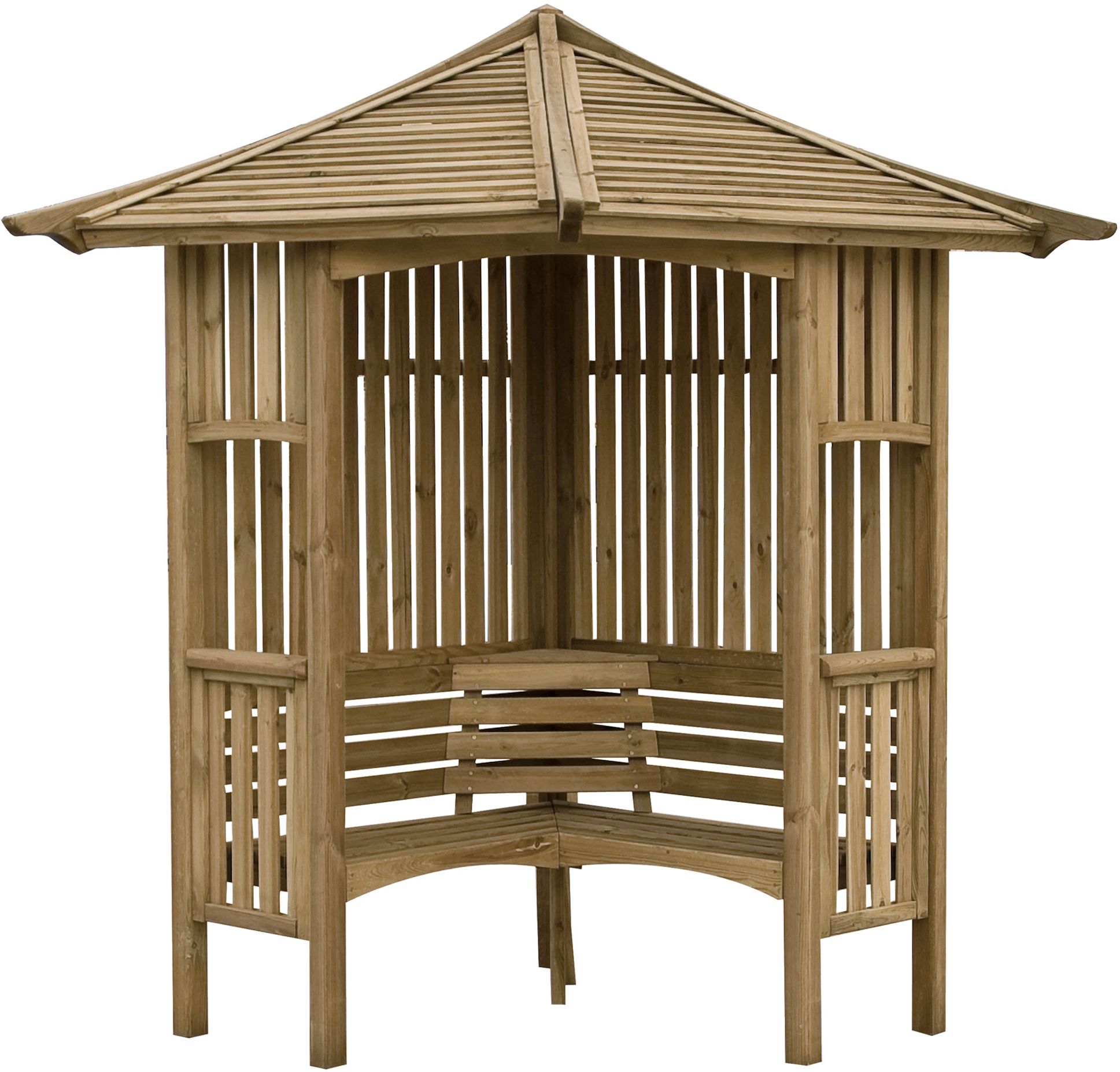 Corner arbour, (H)2500mm (W)1730mm (D)1730mm - Assembly required
