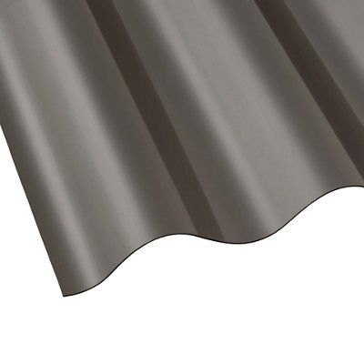 Corolite Bronze effect Polycarbonate Corrugated roofing sheet (L)3m (W ...