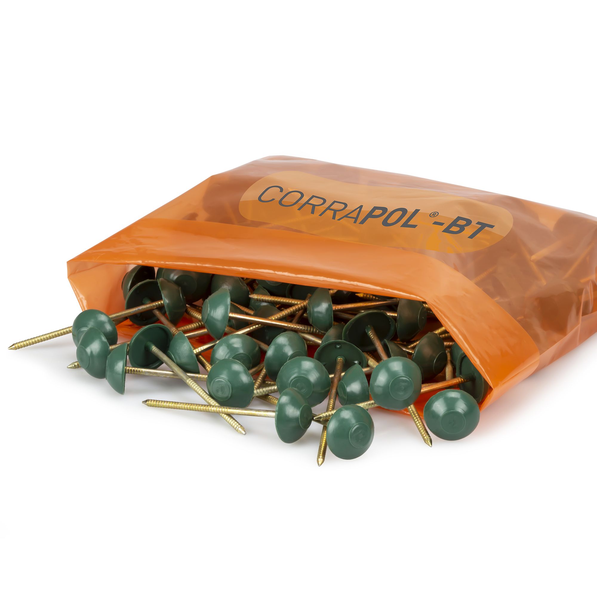 Corrapol Button Green Bitumen & steel Roofing screw (L)80mm, Pack of ...