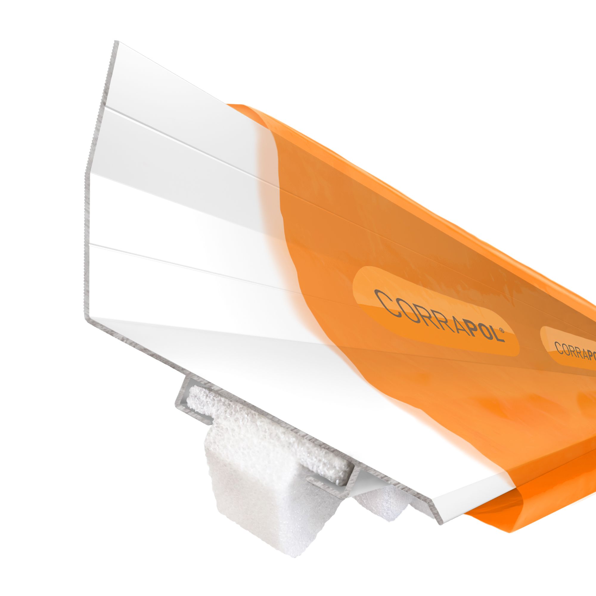 Corrapol White Aluminium Corrugated wall flashing (L)2m (W)165mm | DIY ...