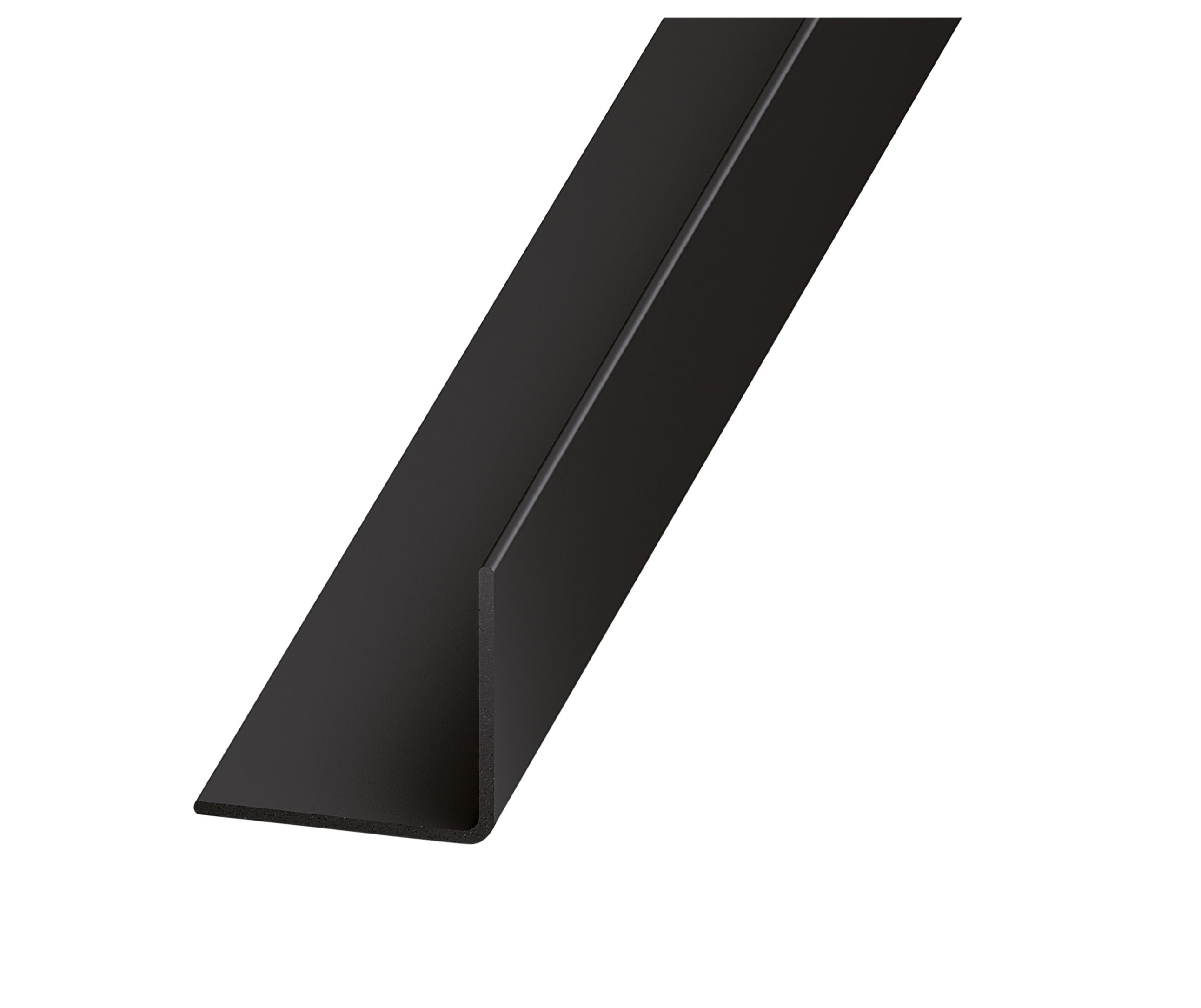 CQFD Black Polyvinyl chloride (PVC) Angle profile, (L)2.5m (W)30mm (D ...