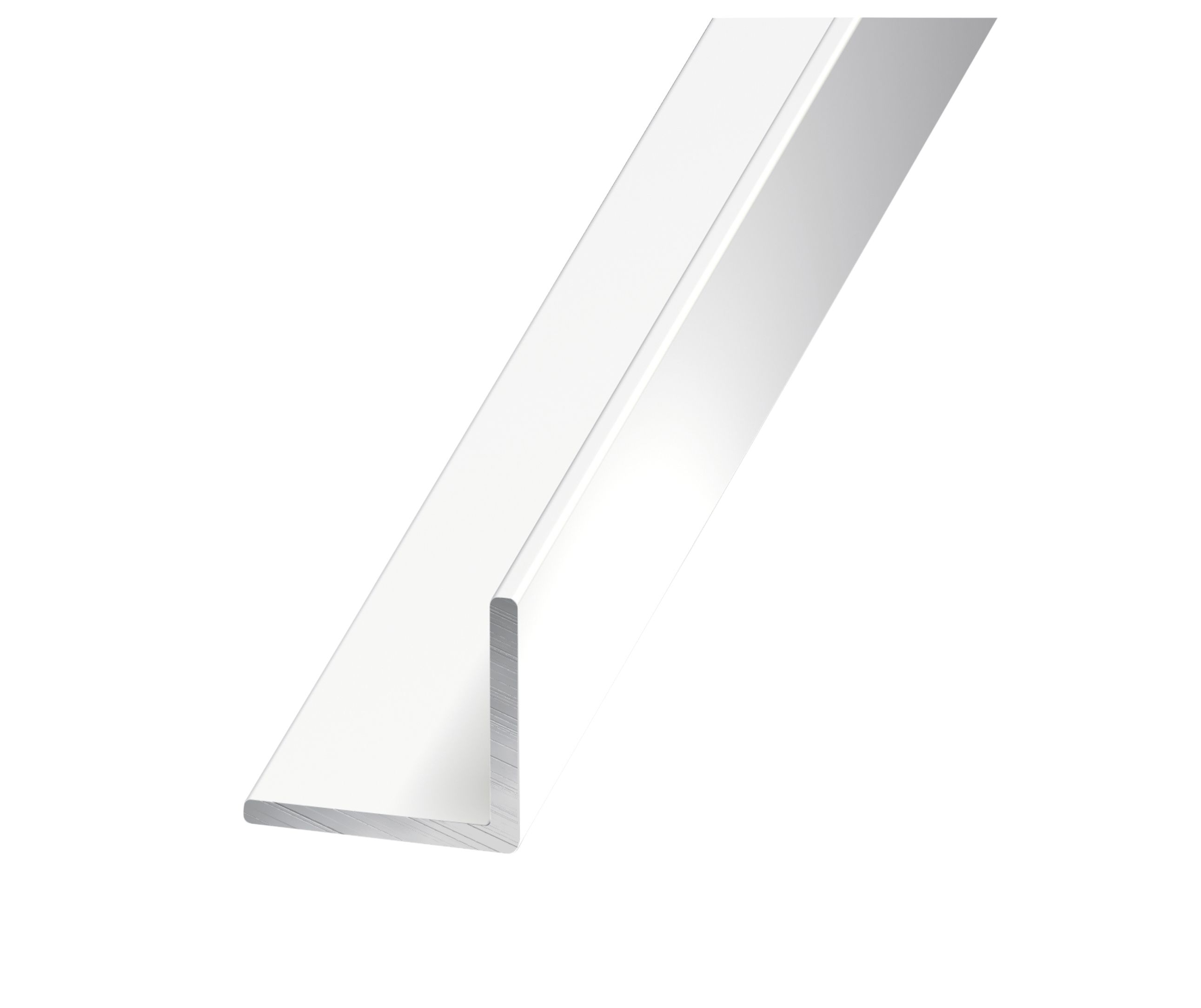 CQFD White Painted Aluminium Equal L-shaped Angle profile, (L)2m (W ...