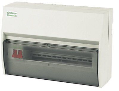 Crabtree Main switch Consumer unit with 100A main switch