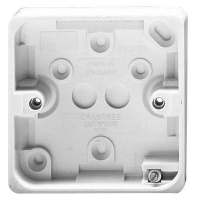 Crabtree Plastic 20mm Single Moulded box | DIY at B&Q