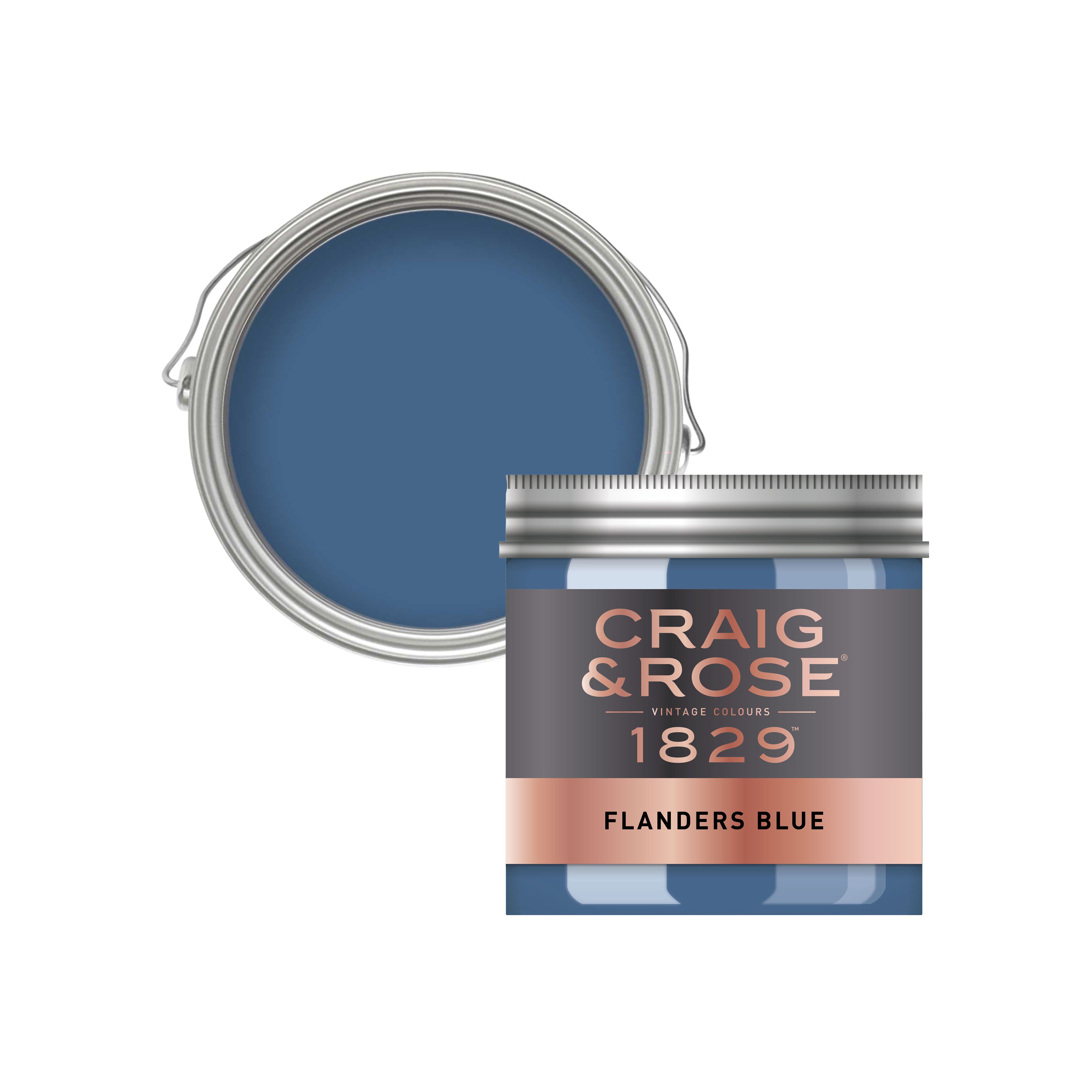 Craig & Rose 1829 Flanders Blue Chalky Emulsion paint, 50ml | DIY at B&Q