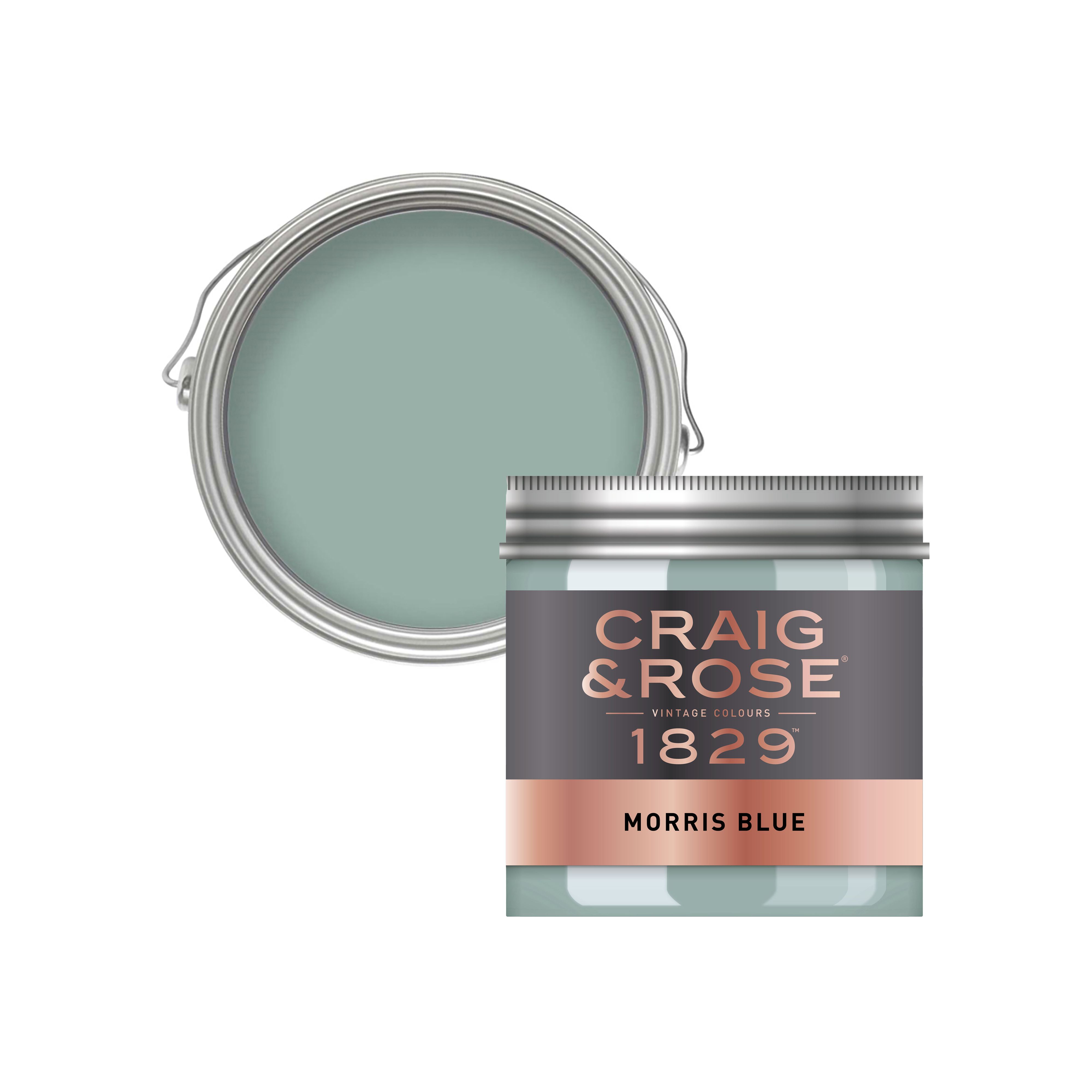 Craig & Rose 1829 Morris Blue Chalky Emulsion paint, 50ml | DIY at B&Q