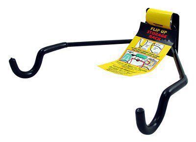 Crawford Black Steel Wall-mounted U-shaped Storage hook (H)110mm (D ...