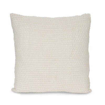Cream Cushion (L)45cm x (W)45cm | DIY at B&Q