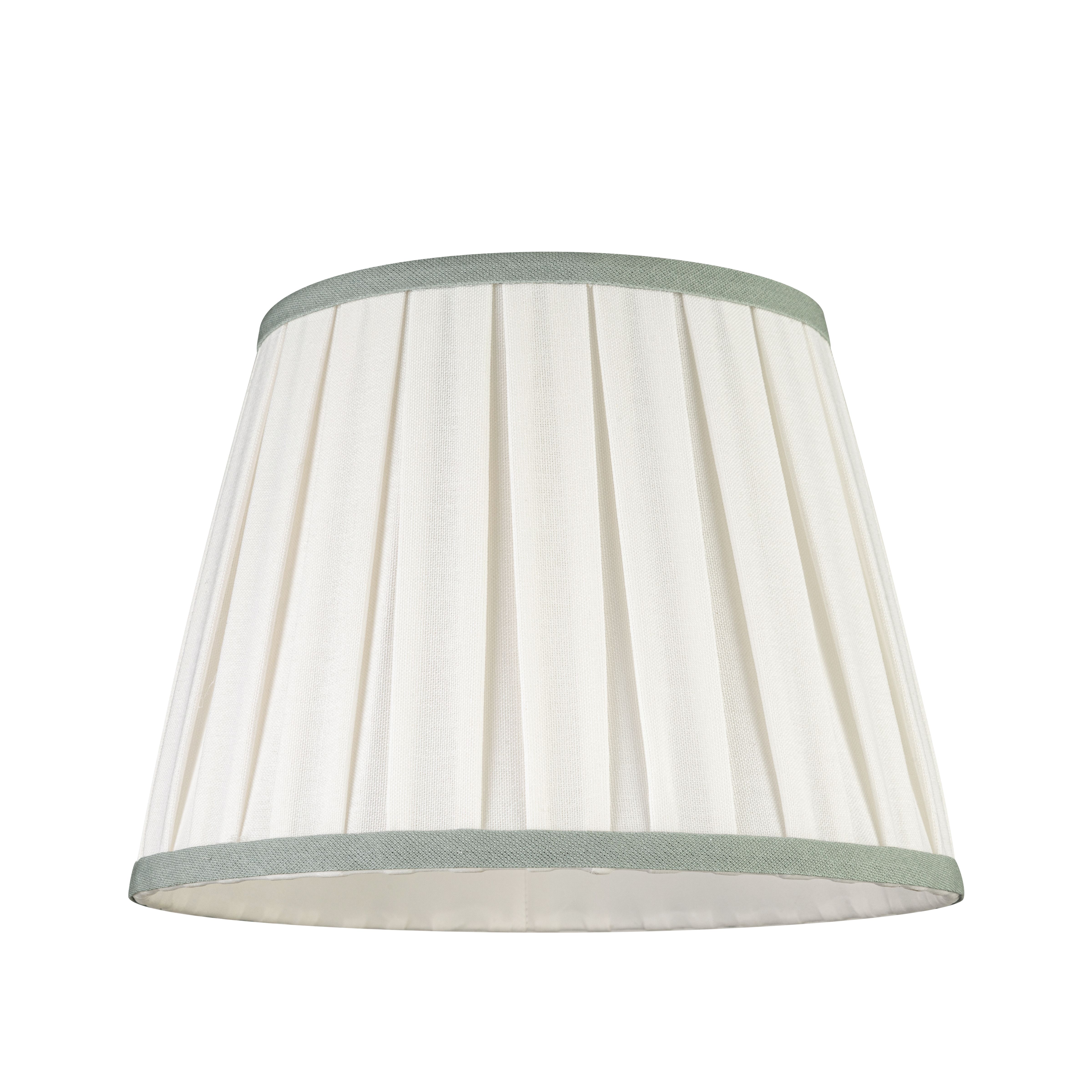 Cream & Green Pleated Tapered Lamp shade (D)25cm