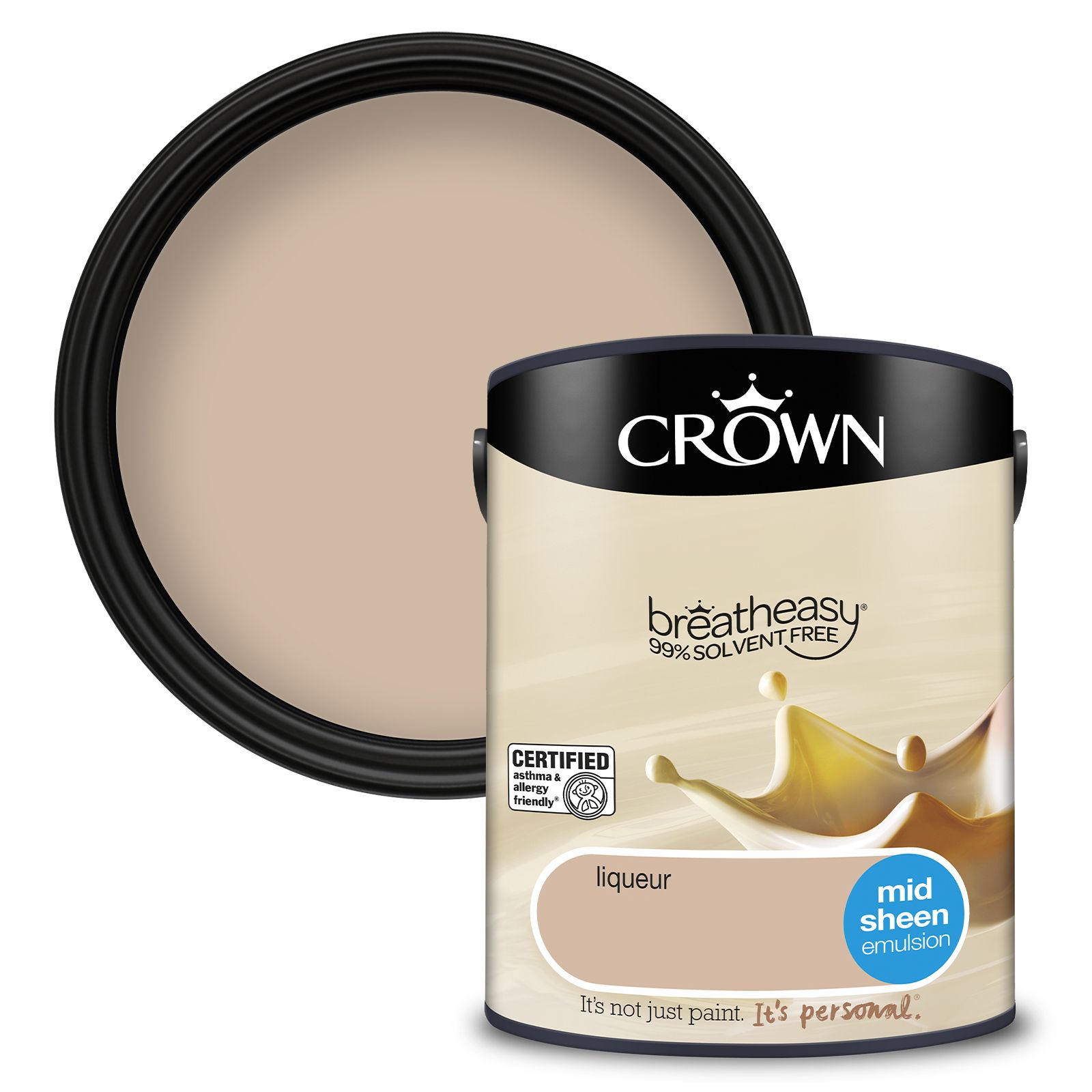 Crown Breatheasy Liqueur Mid sheen Emulsion paint, 5L