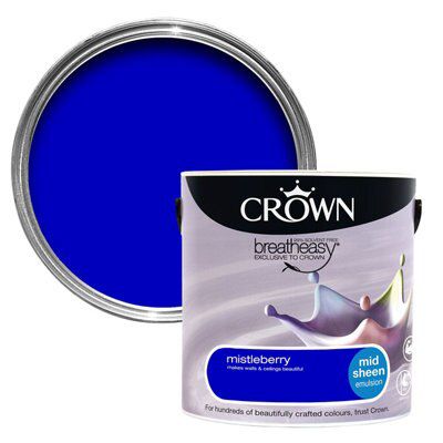 Crown Breatheasy Mistleberry Mid sheen Emulsion paint, 2.5L | DIY at B&Q
