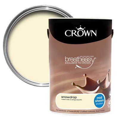 Crown Breatheasy On the rocks Mid sheen Emulsion paint, 5L