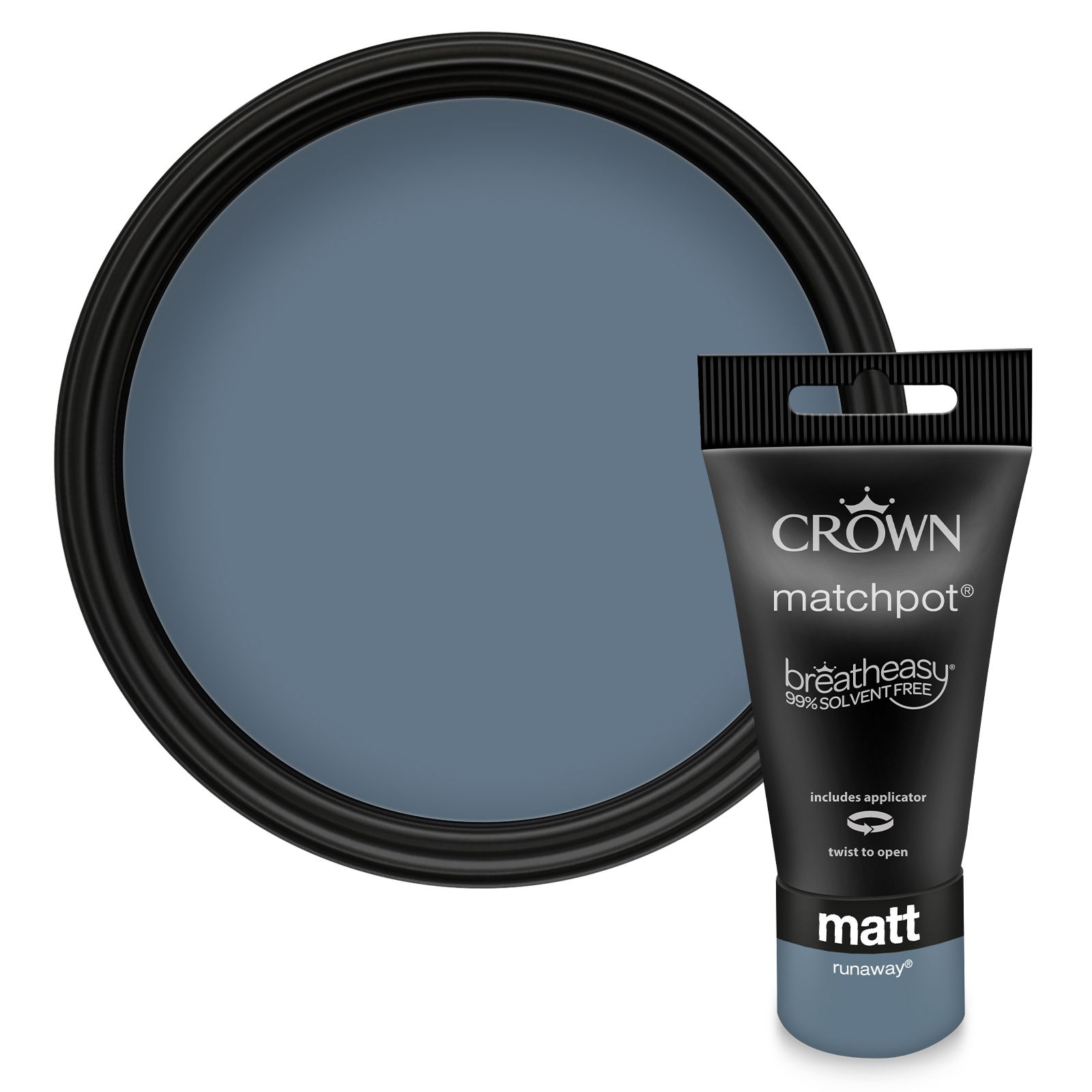 Crown Breatheasy Runaway Matt Emulsion paint, 40ml | DIY at B&Q