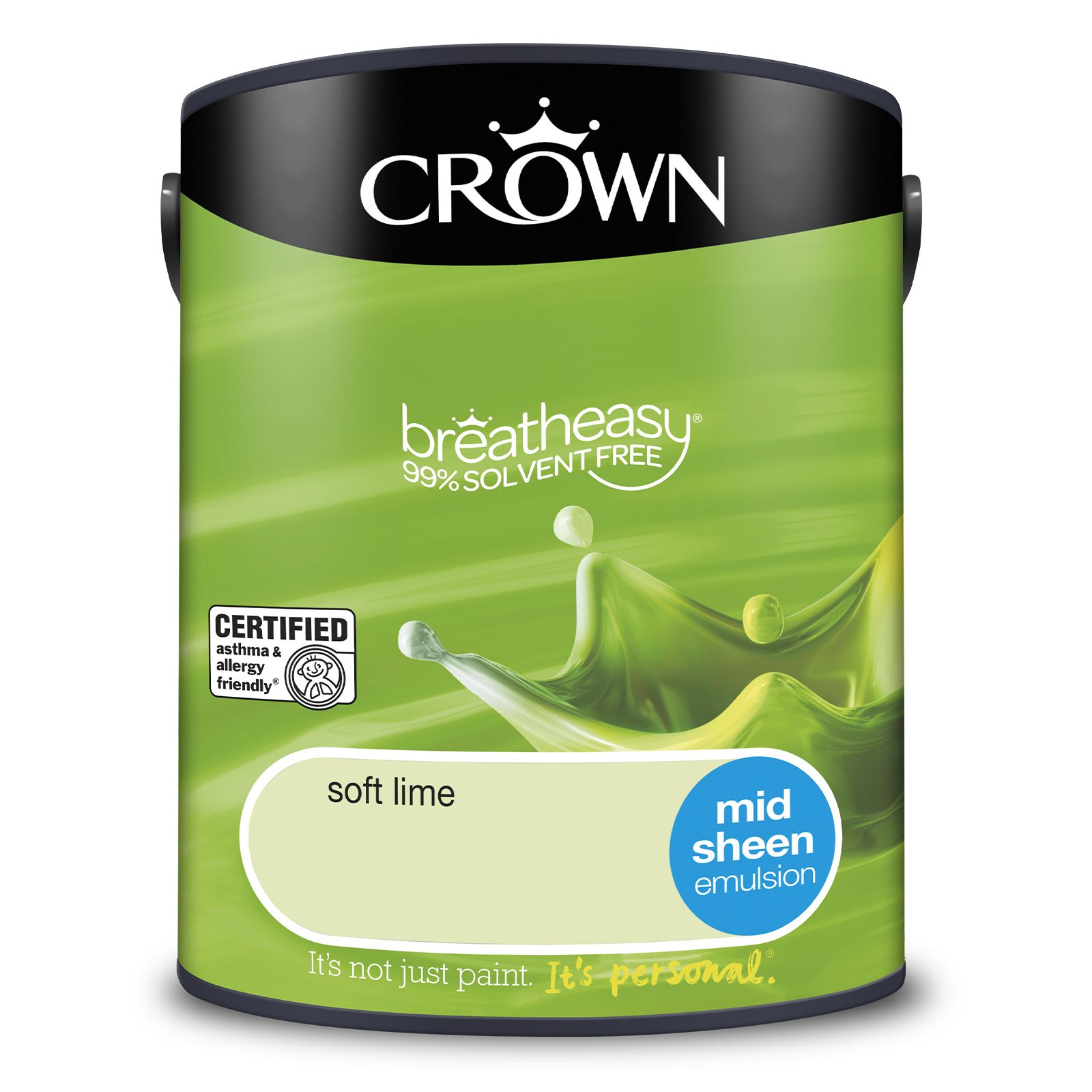 Crown Breatheasy Soft lime Mid sheen Emulsion paint, 5L