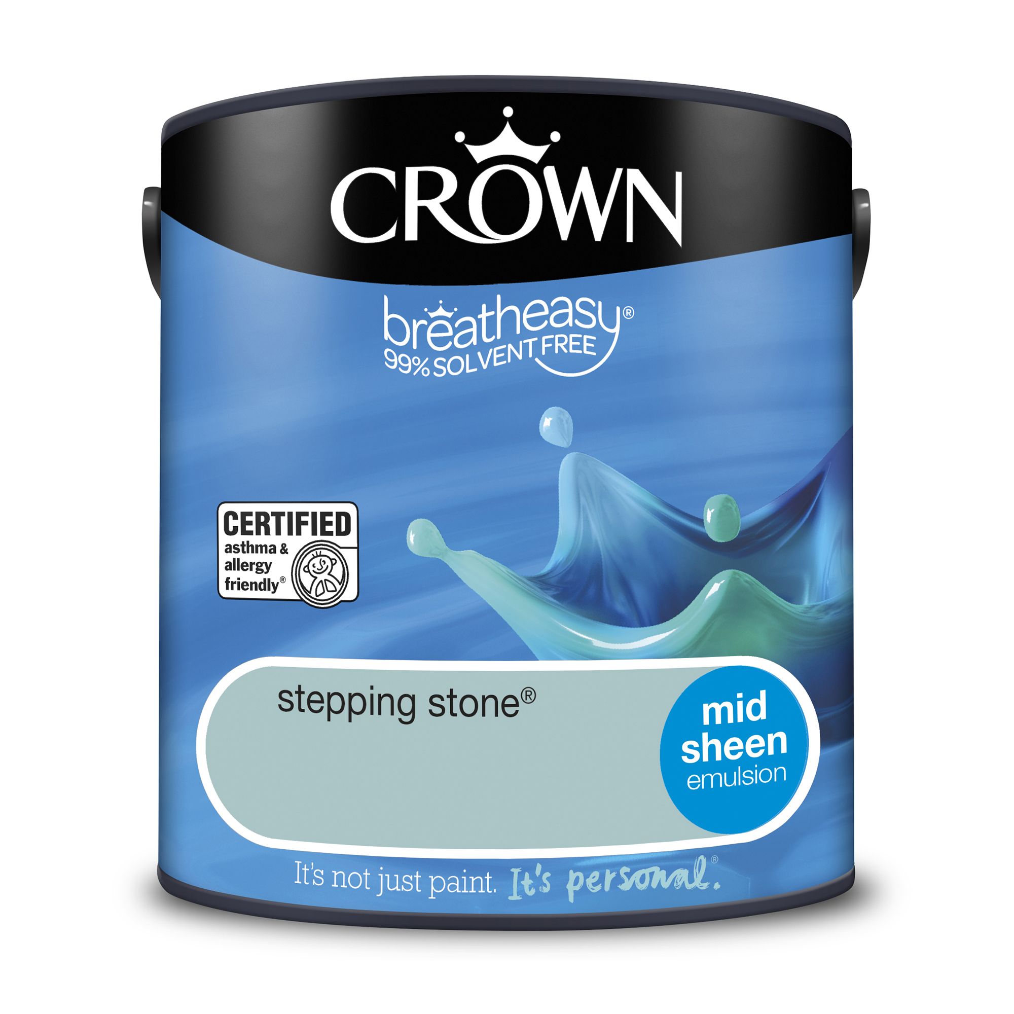 Crown Breatheasy Stepping stone Mid sheen Wall & ceiling Emulsion paint ...