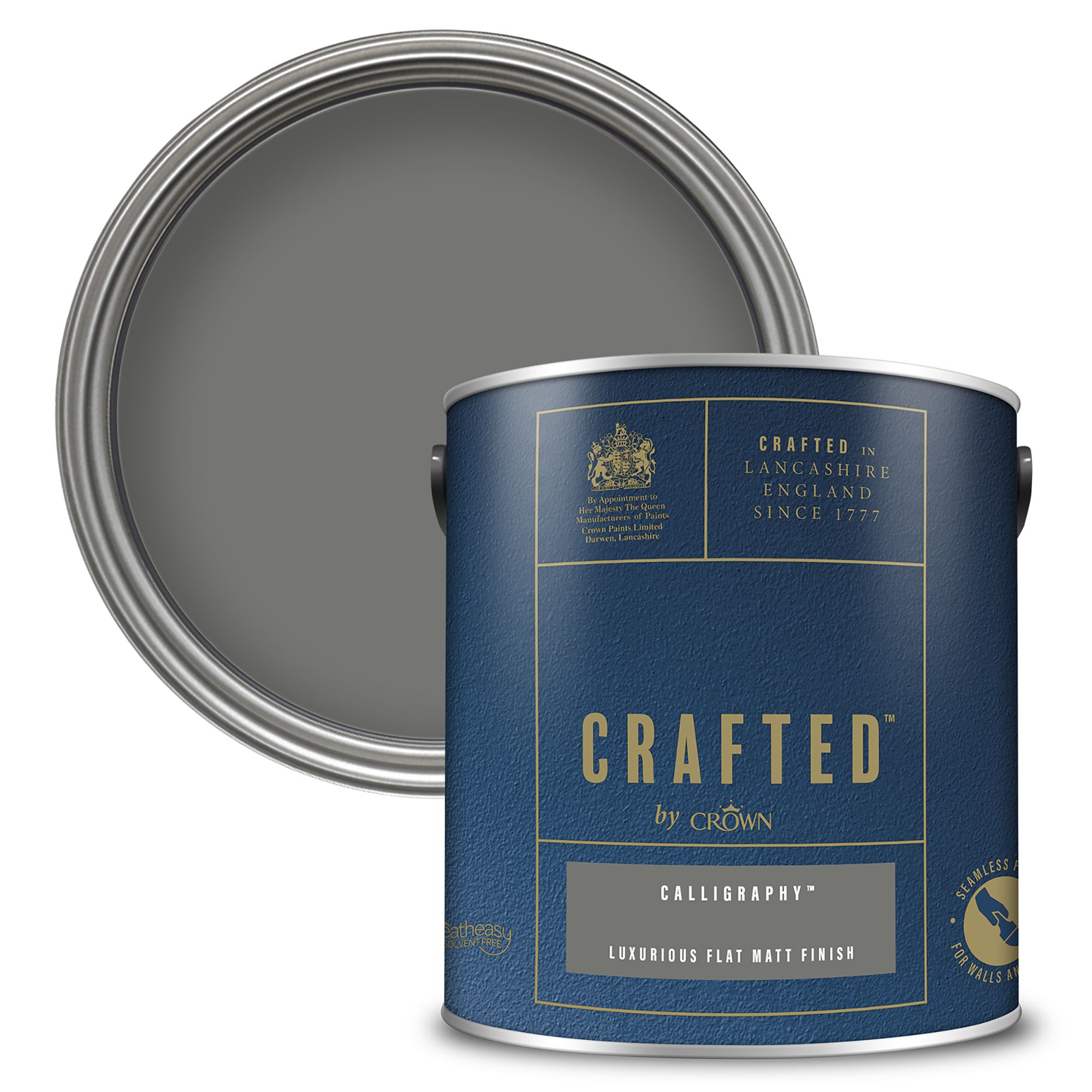 Crown Crafted Calligraphy Flat matt Multi-surface Emulsion paint, 2.5L