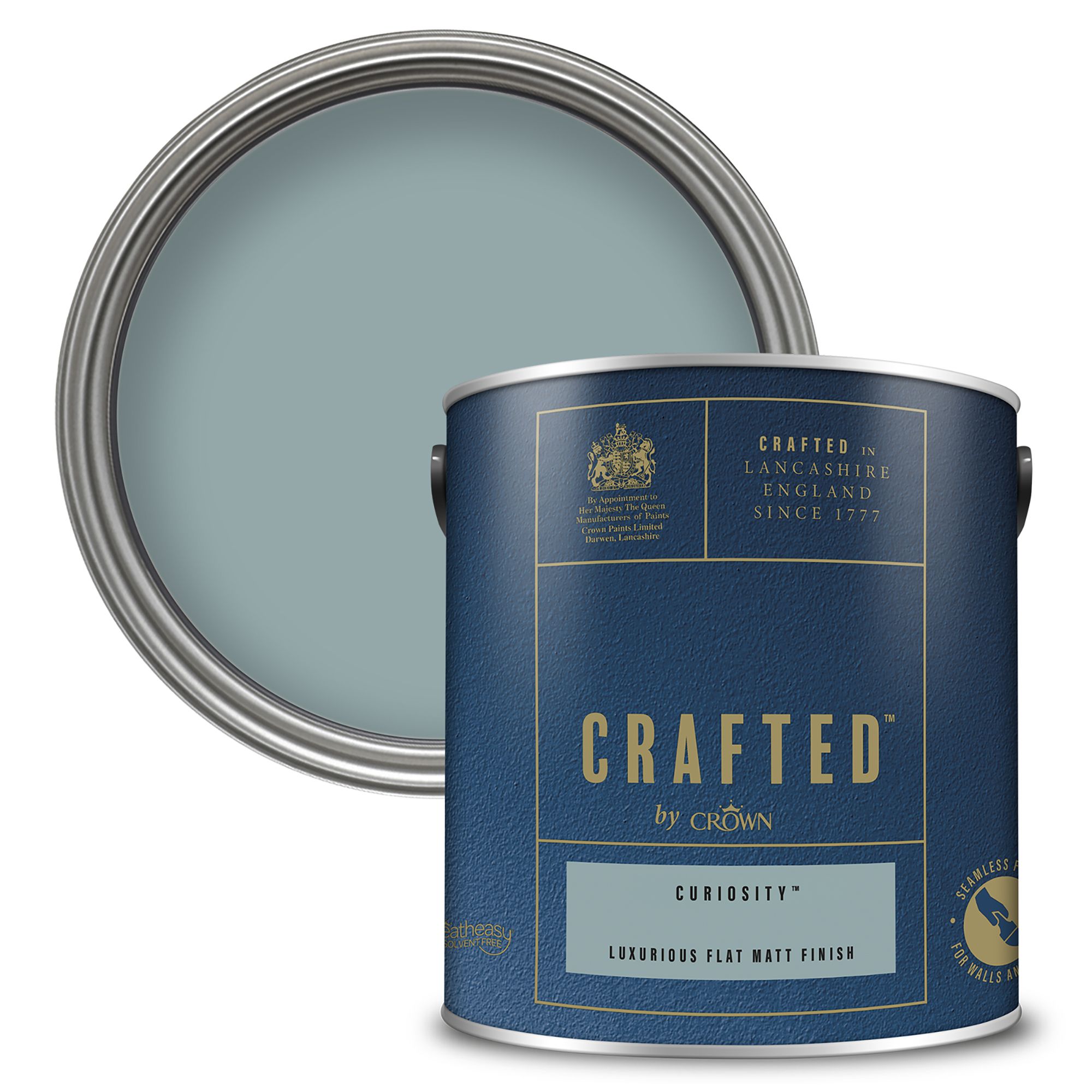 Crown Crafted Curiosity Flat matt Multi-surface Emulsion paint, 2.5L