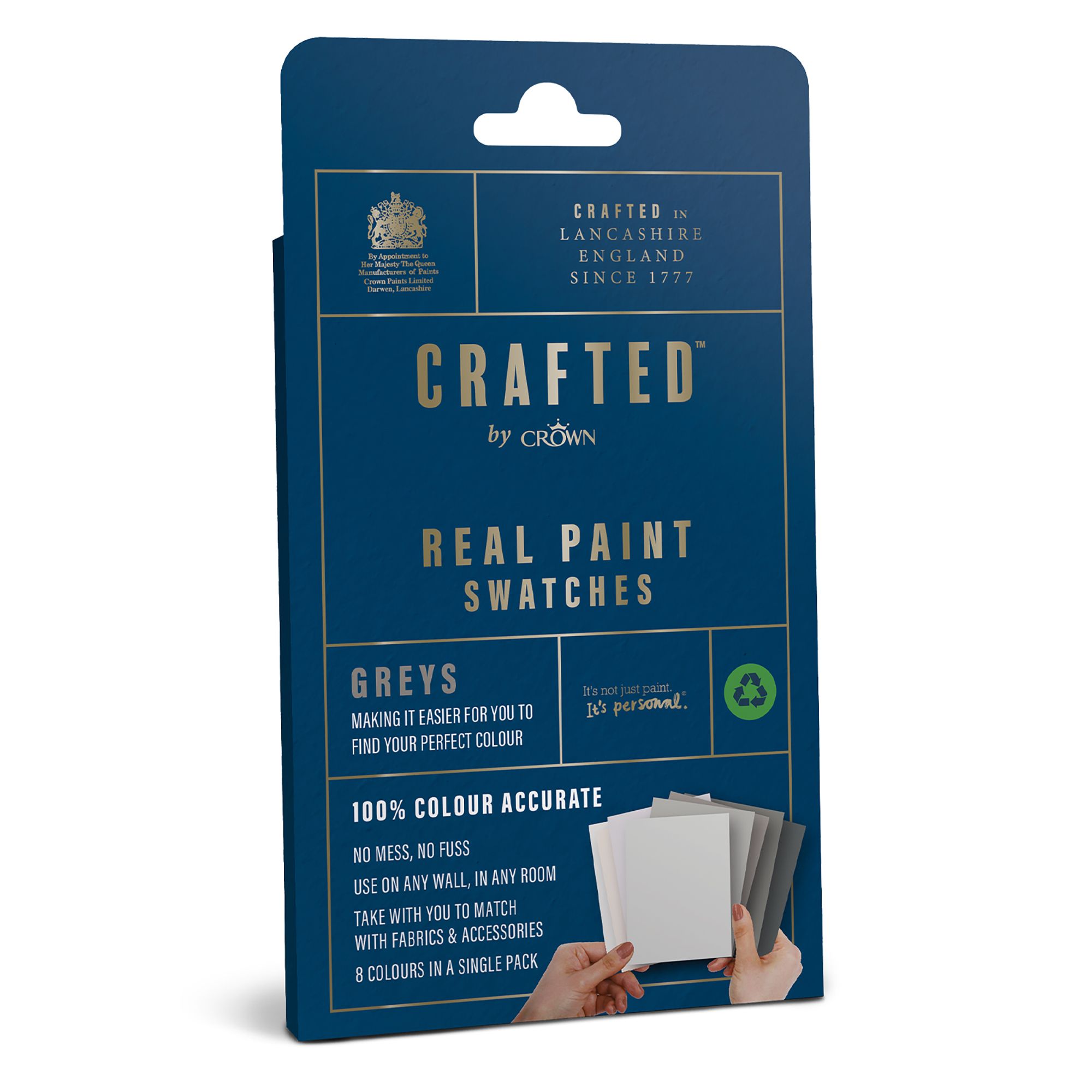 Crown Crafted Greys Paint swatch Pack of 8 | DIY at B&Q