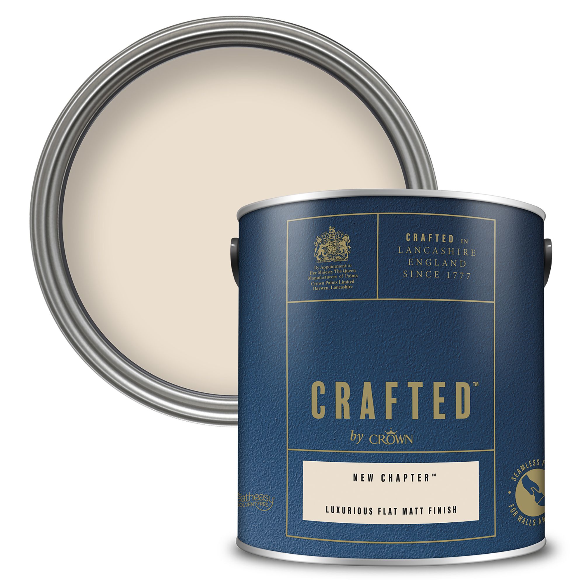 Crown Crafted New Chapter Flat matt Multi-surface Emulsion paint, 2.5L