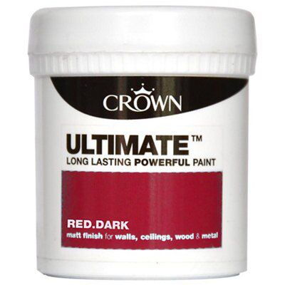 Crown Red dark Matt Emulsion paint, 75ml
