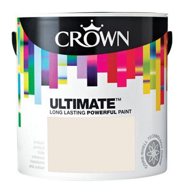Crown Ultimate Beige light Matt Emulsion paint, 2.5L | DIY at B&Q