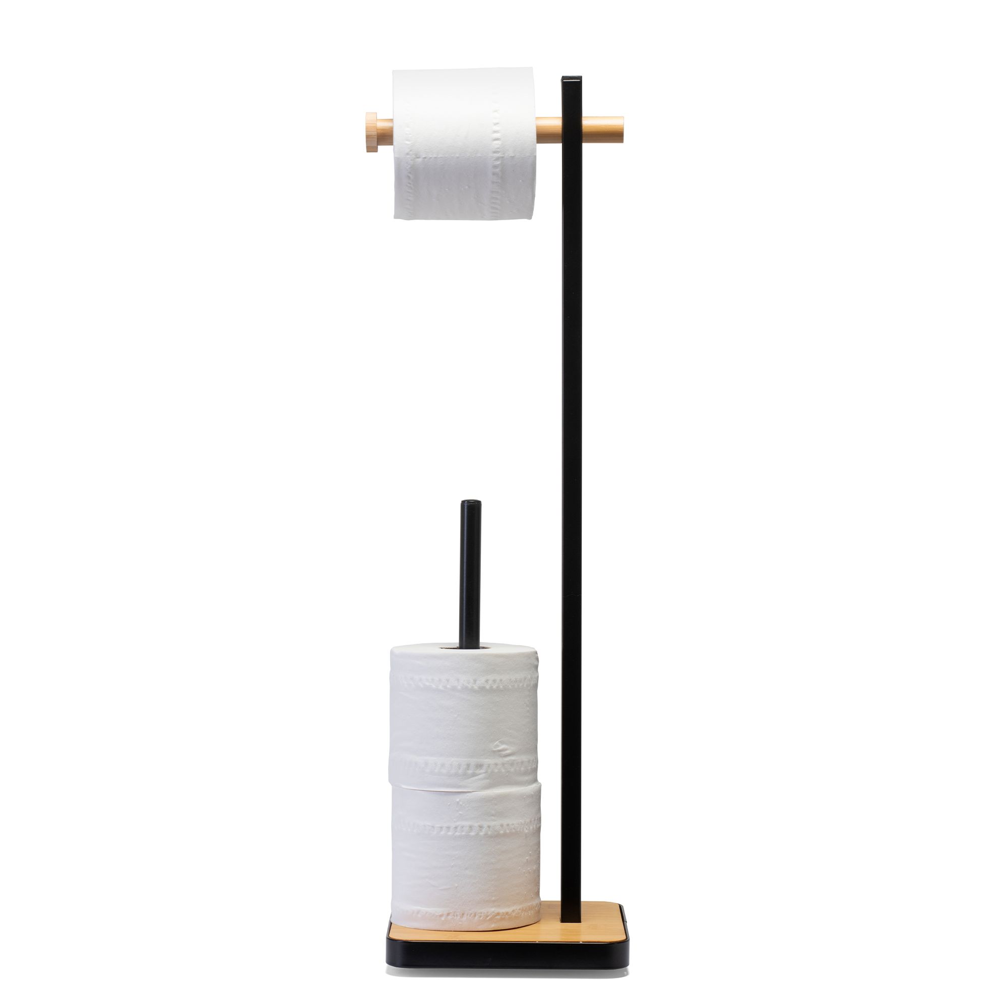 Croydex Bamboo Black Freestanding Toilet butler