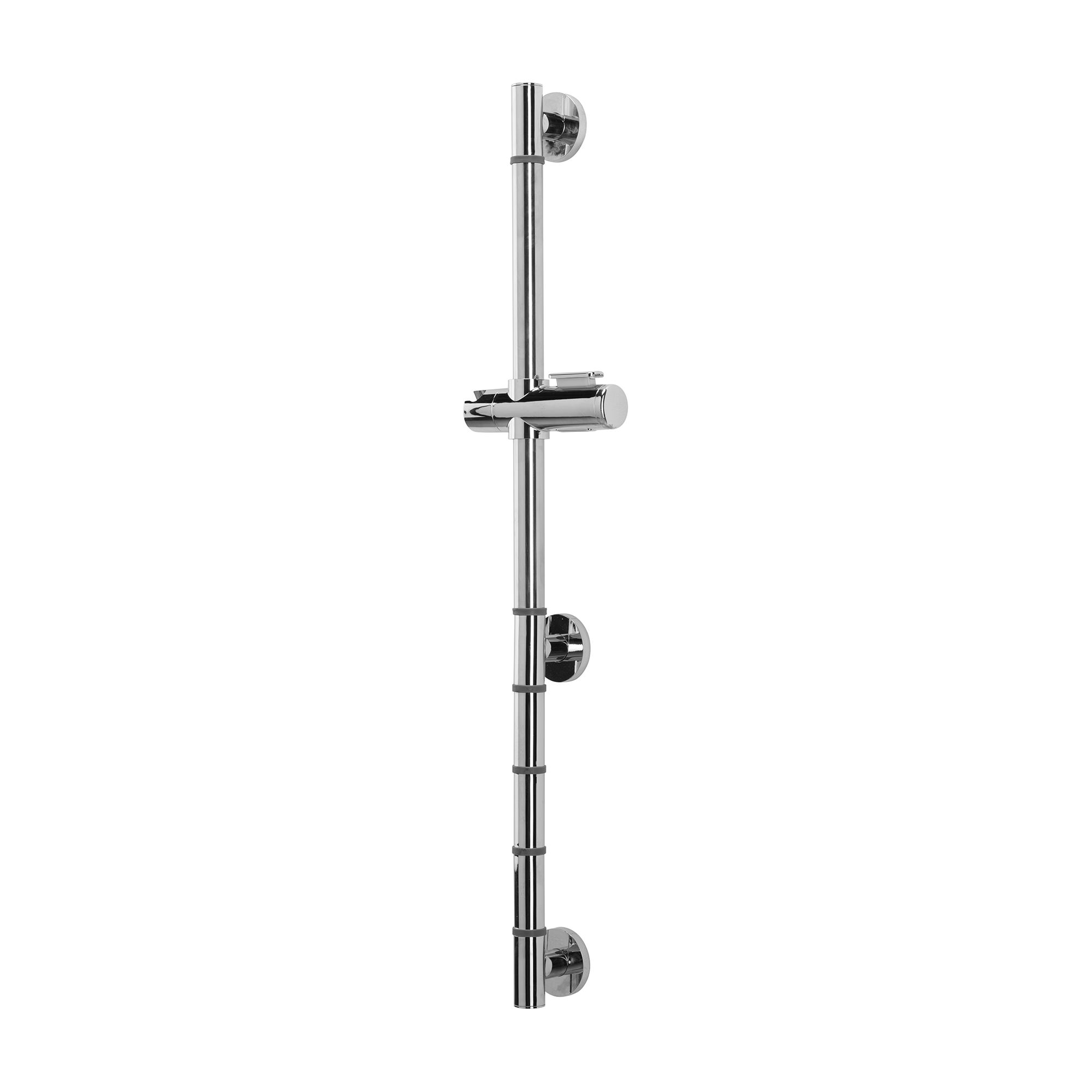 Croydex Chrome effect Straight Wall-mounted Grab rail (L)930mm