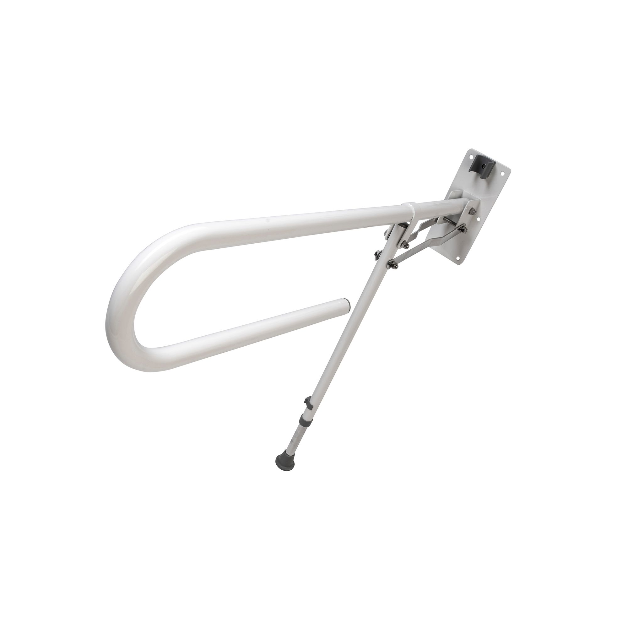 Croydex White Straight Support Fold away Wall-mounted Grab rail (L)850mm