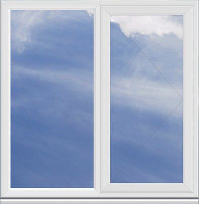 Crystal Double glazed White uPVC Top hung Window, (H)1040mm (W)640mm ...