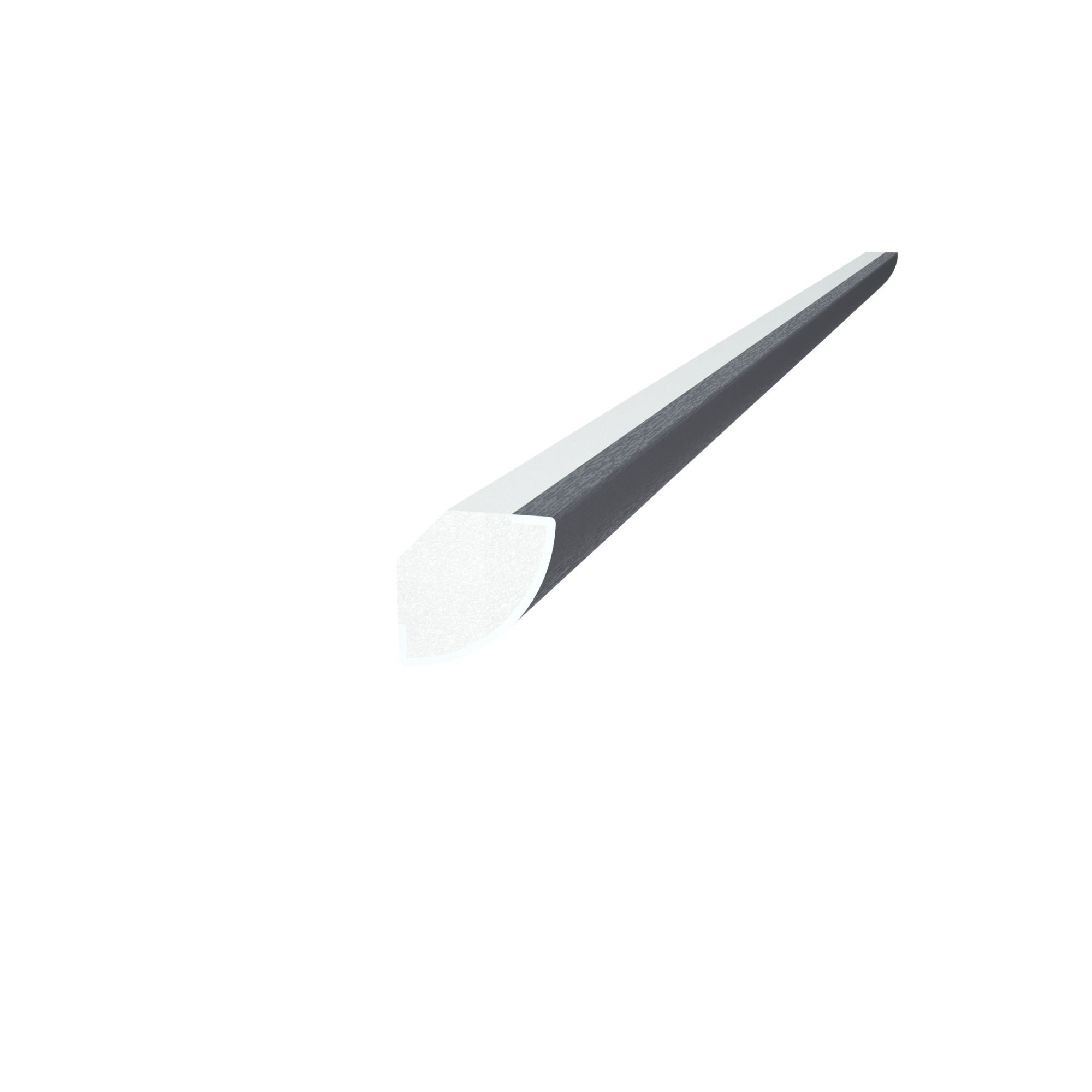 Crystal Grey Polyvinyl chloride (PVC) Quadrant Architrave (L)2500mm (W)12mm